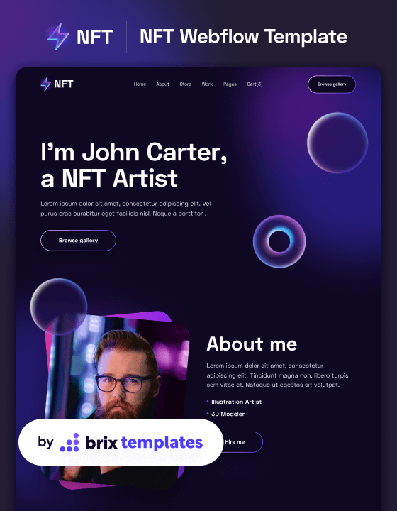 NFT Portfolio HTML5 Responsive Website Template